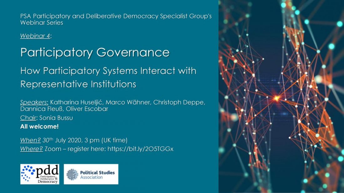 Participatory & Deliberative Democracy Webinar on systemic approach to study & practice of ...